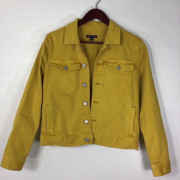 J. Crew | Jackets & Coats | J Crew Yellow Jean Jacket | Poshmark